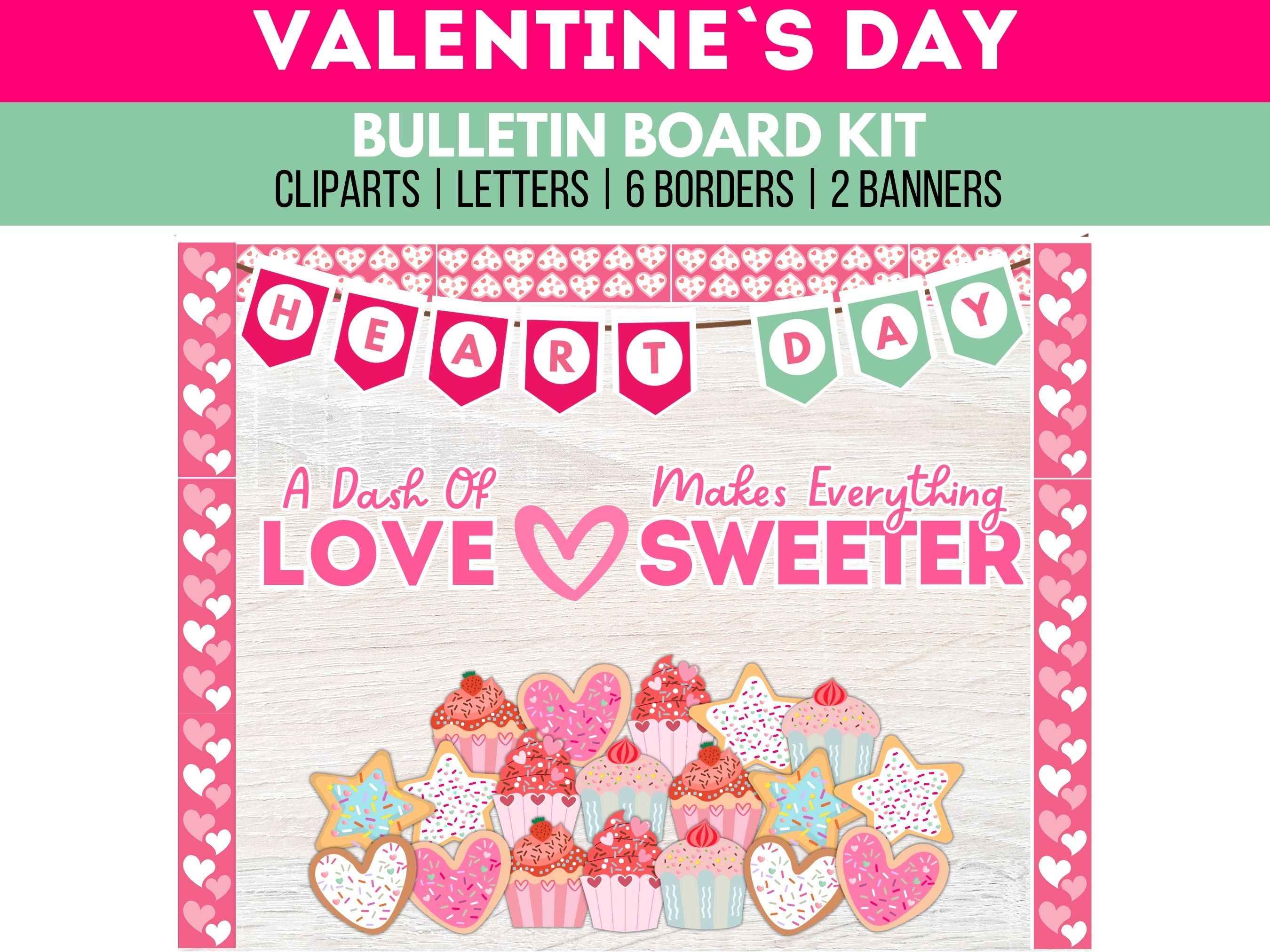 Valentines Day Bulletin Board Kit, Valentine Bulletin Board Ideas ...