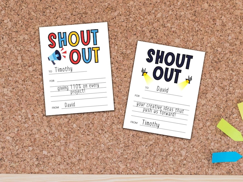Staff Shout Out Cards, Employee Appreciation, Staff Appreciation, Team ...