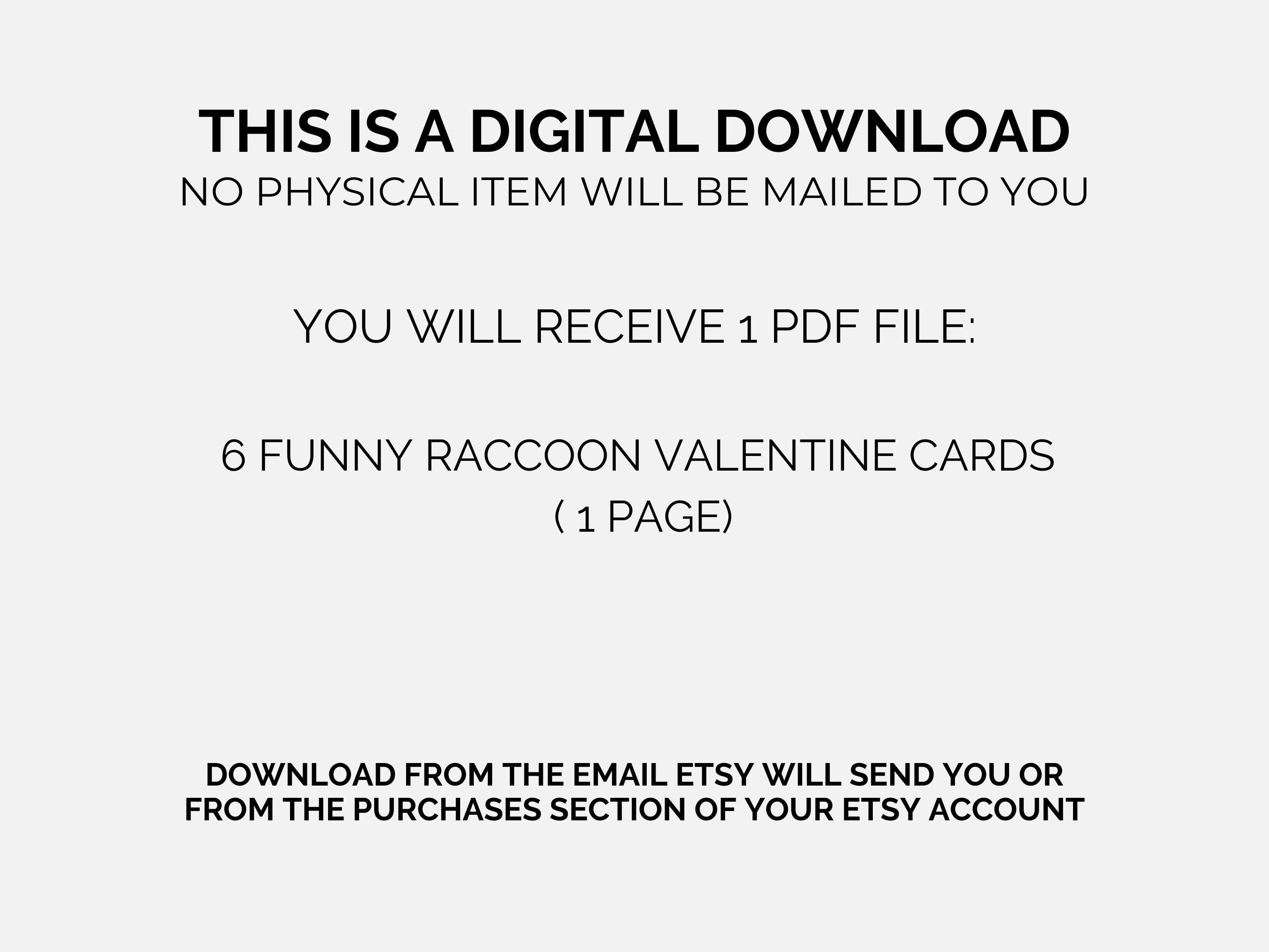 Funny Raccoon Valentine's Day Card, Raccoon Valentines Card, Funny ...
