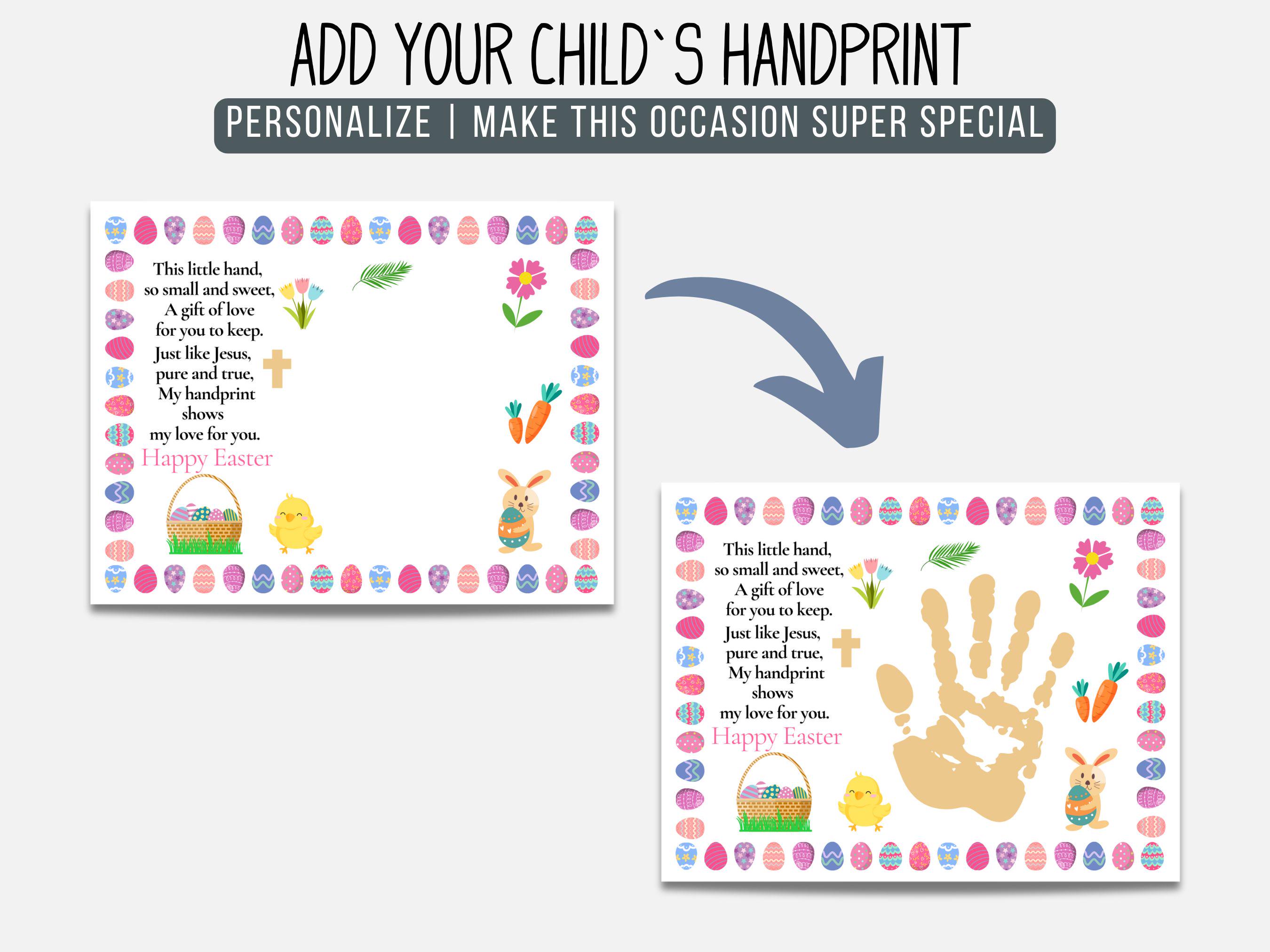Easter Handprint Art, Easter Handprint Craft, Easter Handprint ...
