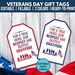 Veterans Day Gift Tag, Veterans Day Tags, Veterans Day Labels, Editable ...