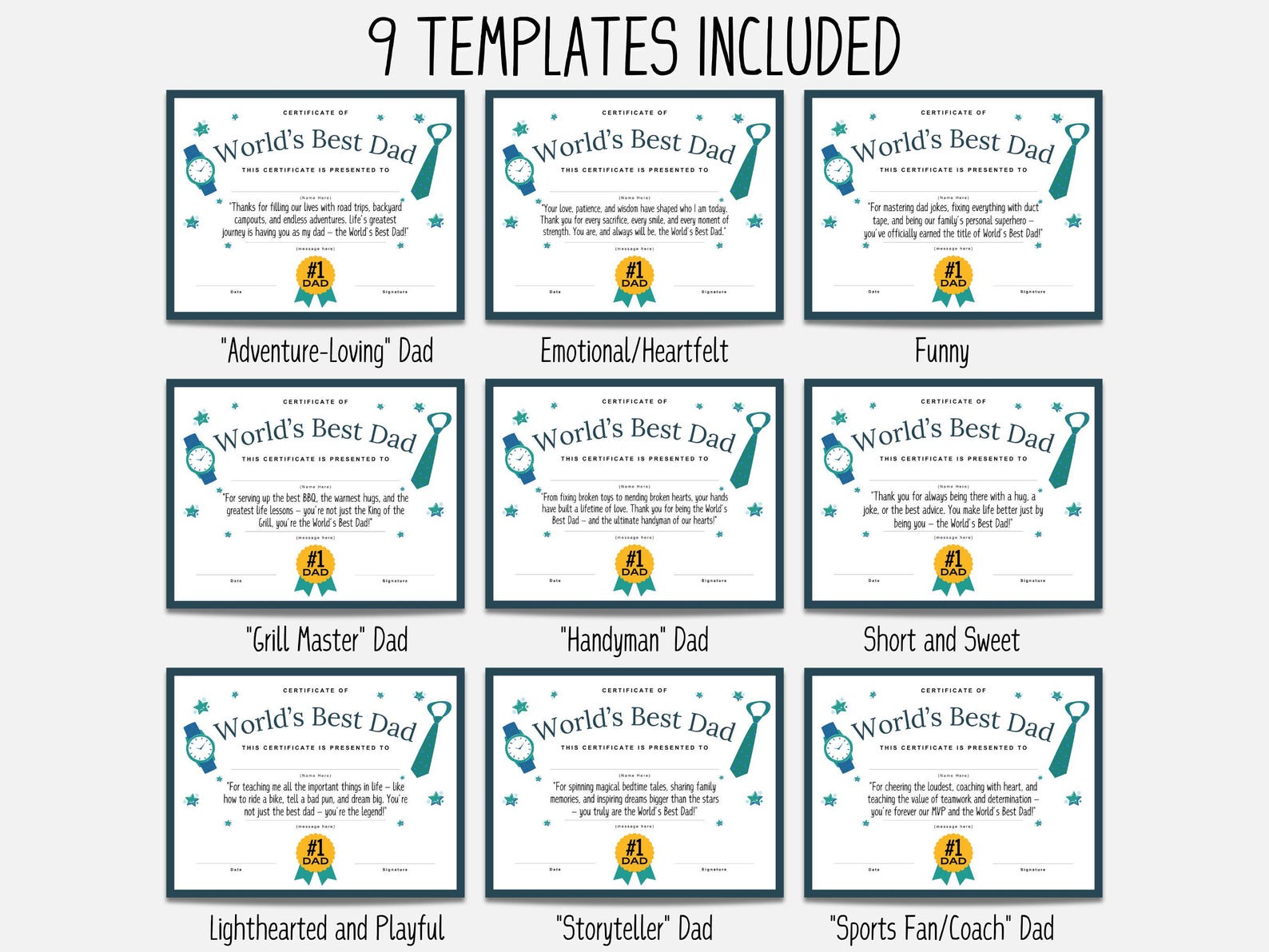 World's Best Dad Certificate, Father's Day Certificate, Best Dad Ever ...