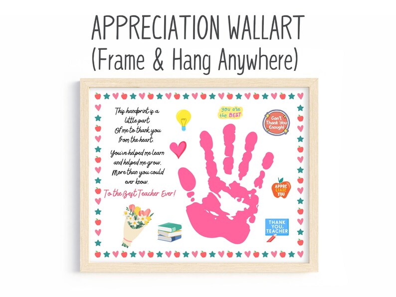 Teacher Appreciation Handprint Art, Teacher Handprint Craft, Handprint ...