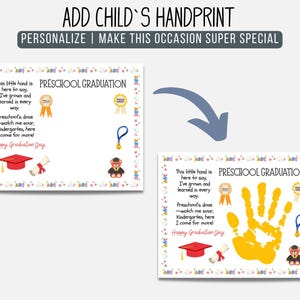 Preschool Graduation Handprint Craft, Graduation Handprint Poem, Last ...