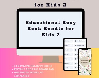 Educational Busy Book Bundle for Kids Activity Book Template Editable ...