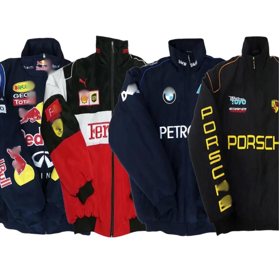 Vintage F1 Racing Jacket All Designs Embroidery Patches Y2k Style ...