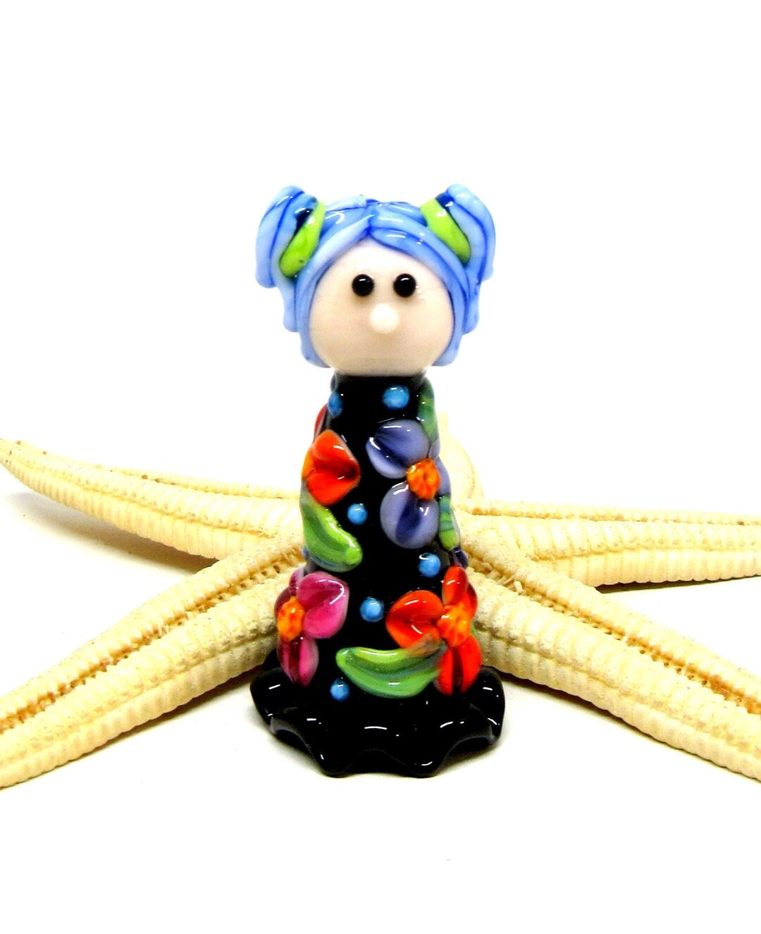 Glass Flower Fairy, Angel, as Bead or Pendant, Lampwork, Muranoglass ...