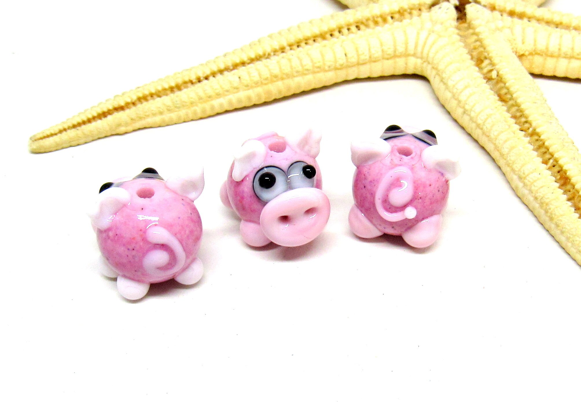 Glass Pig, as Bead, Pendant or Earrings, Lampwork, MTO - Etsy