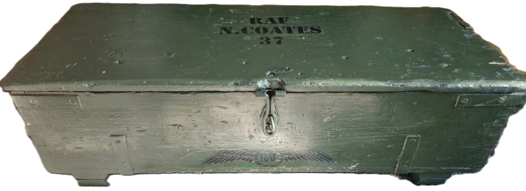 Vintage Old Military Trunk 1948 - Etsy