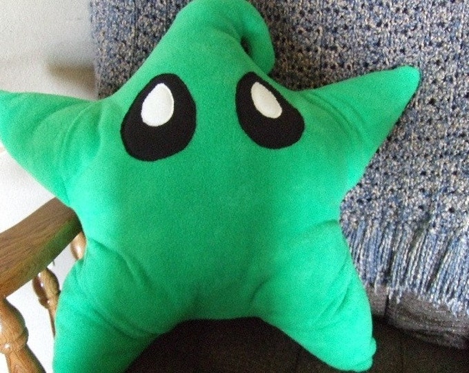 Super Mario Galaxy Green Luma Fleece Pillow Plush - Etsy