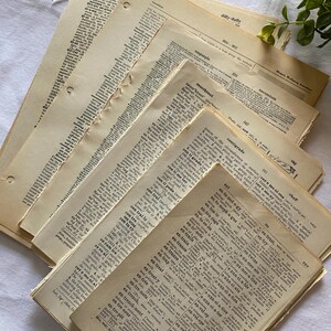 Large 150 Piece Vintage Dictionary Pages Kit for Junk Journaling ...
