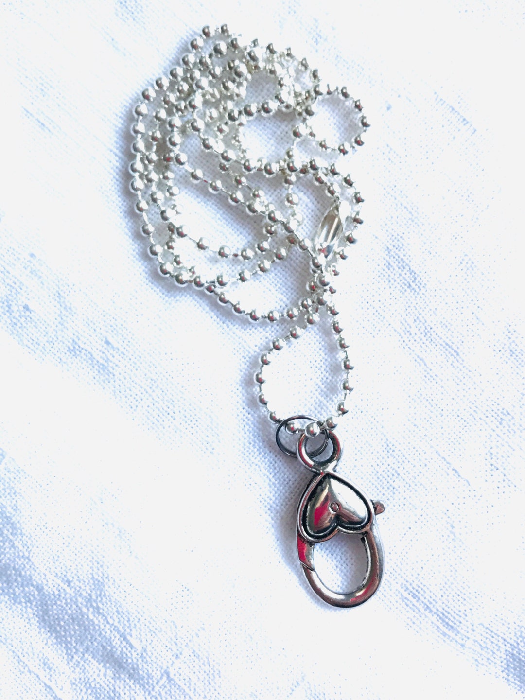 Silver Charm Necklace.chain for Pendants and Charms.long Ball Chain ...