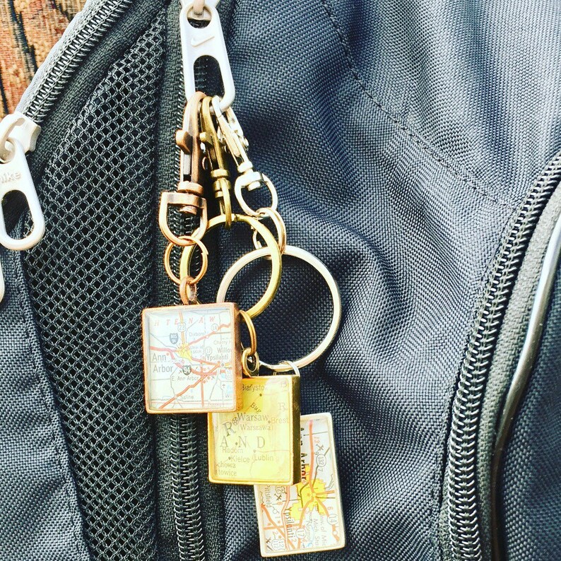 Father's Day Gift.custom Map Keychain.personalized | Etsy