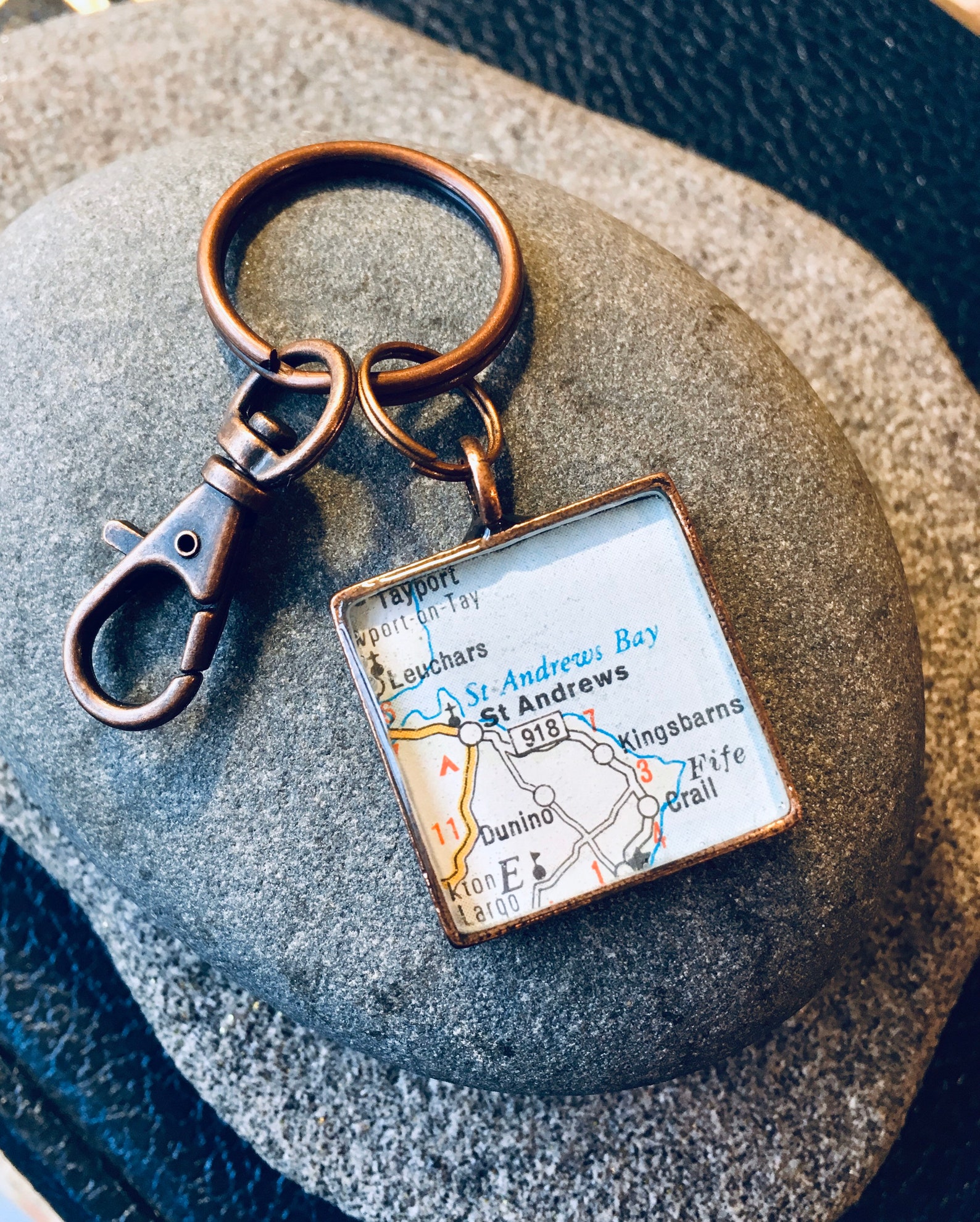 Personalized Map Necklace or Keychain.personalized | Etsy