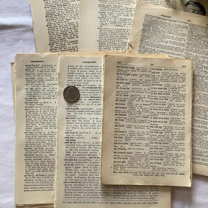 Large 150 Piece Vintage Dictionary Pages Kit for Junk Journaling ...