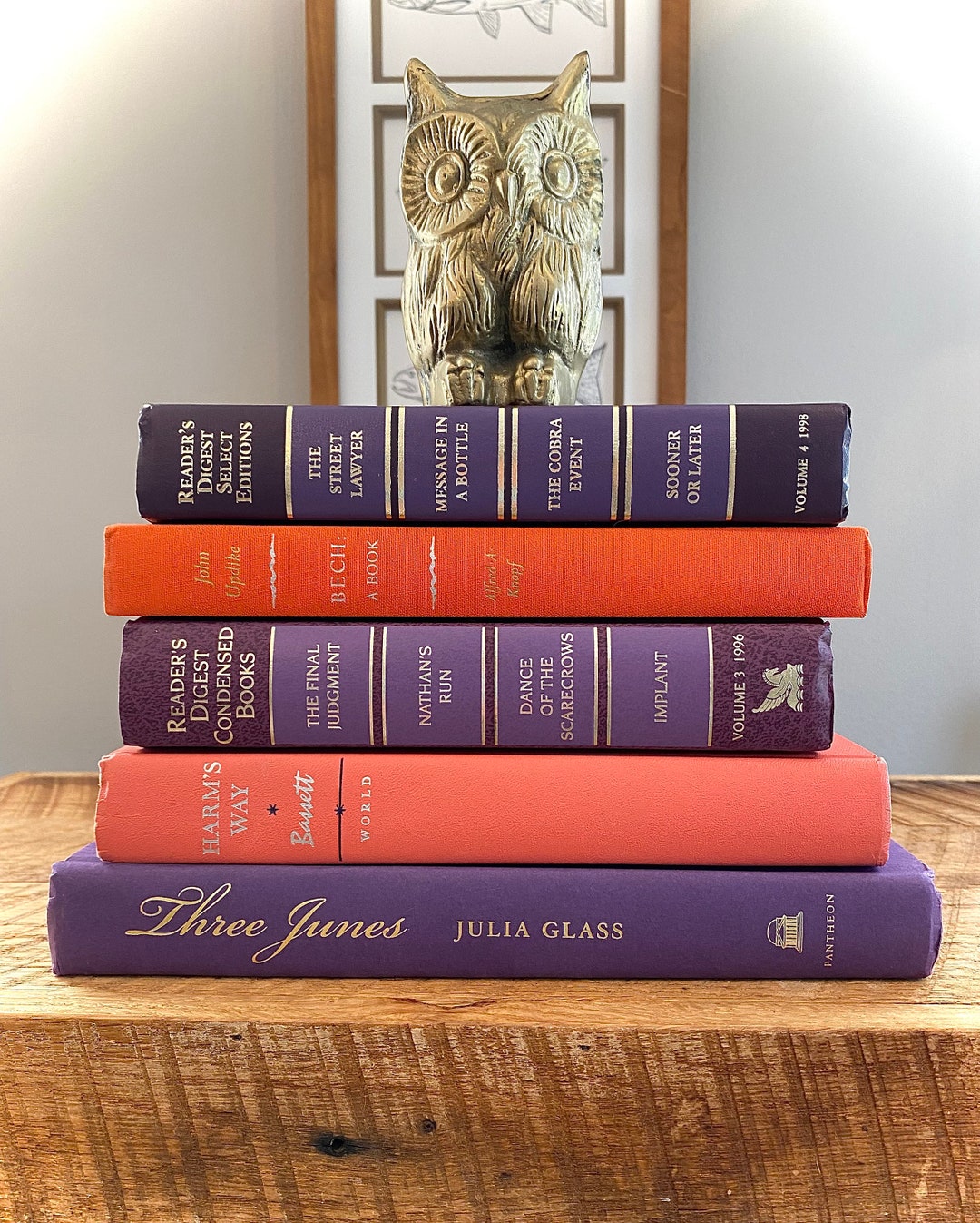 Purple Book Set for Aesthetic Room Decor. Funky Colorful Book Bundle ...