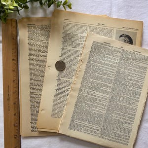 Large 150 Piece Vintage Dictionary Pages Kit for Junk Journaling ...