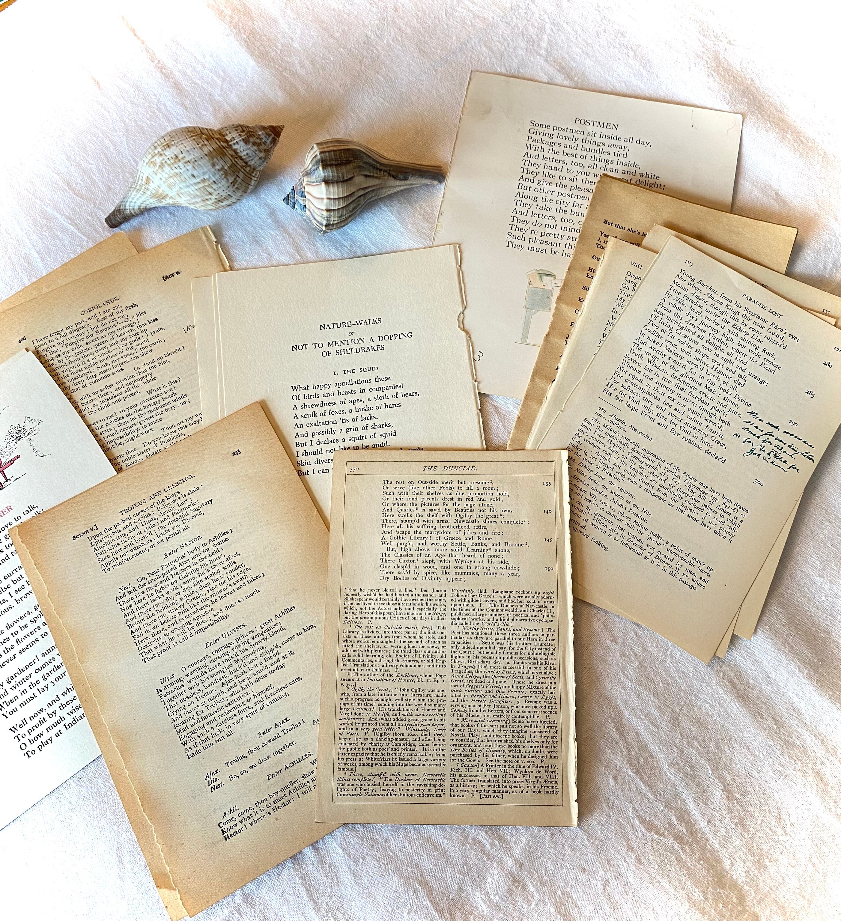 Poetry Collage Kit With Old Book Pages for Journaling.large Curated ...
