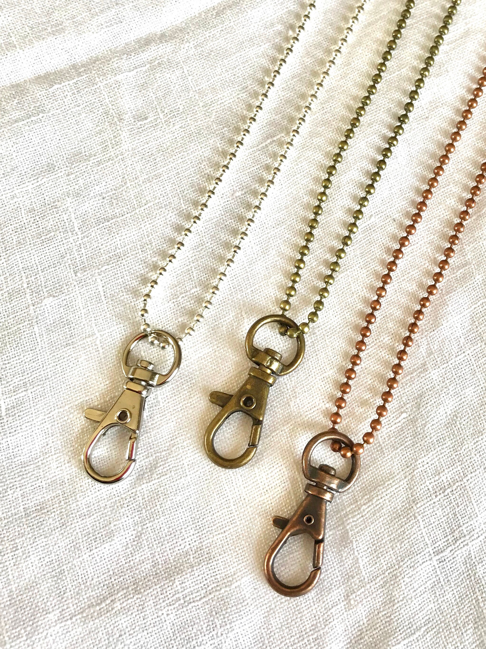 Silver Charm Necklace.chain for Pendants and Charms.long Ball Chain ...