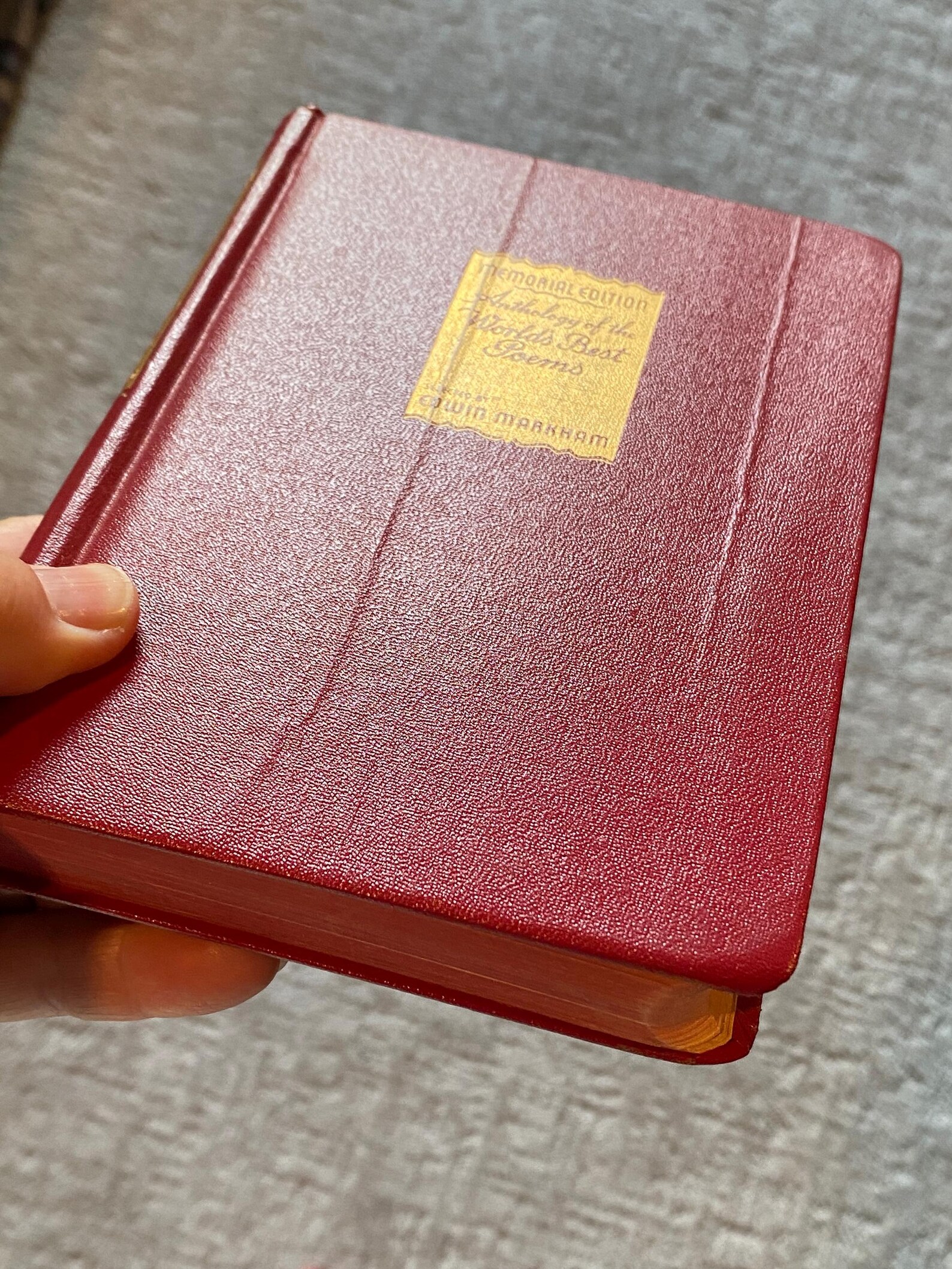 Anthology of the Worlds Best Poems Book Set.by Edwin Markham.pretty Red ...