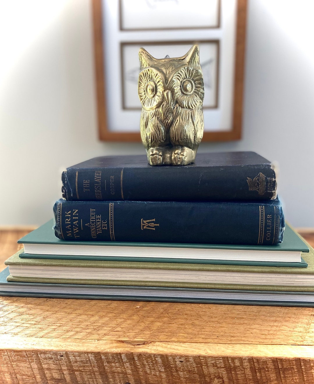 Antique Decorative Books Set. Blue Old Books for Aesthetic Vintage Home ...