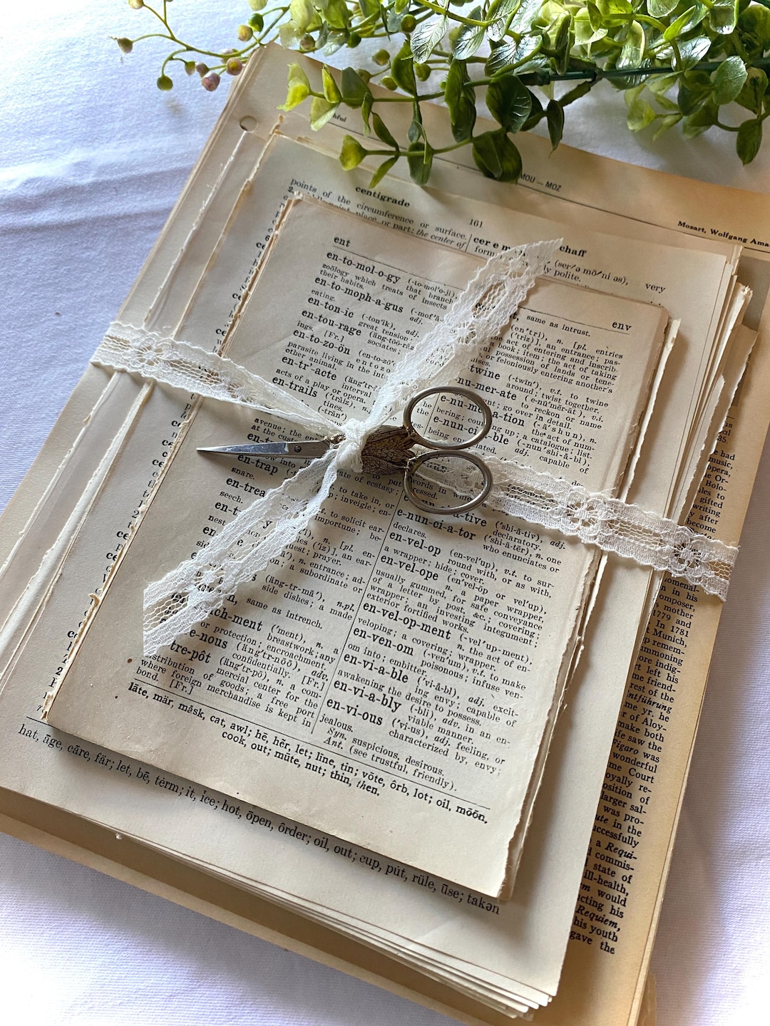 Large 150 Piece Vintage Dictionary Pages Kit for Junk Journaling ...