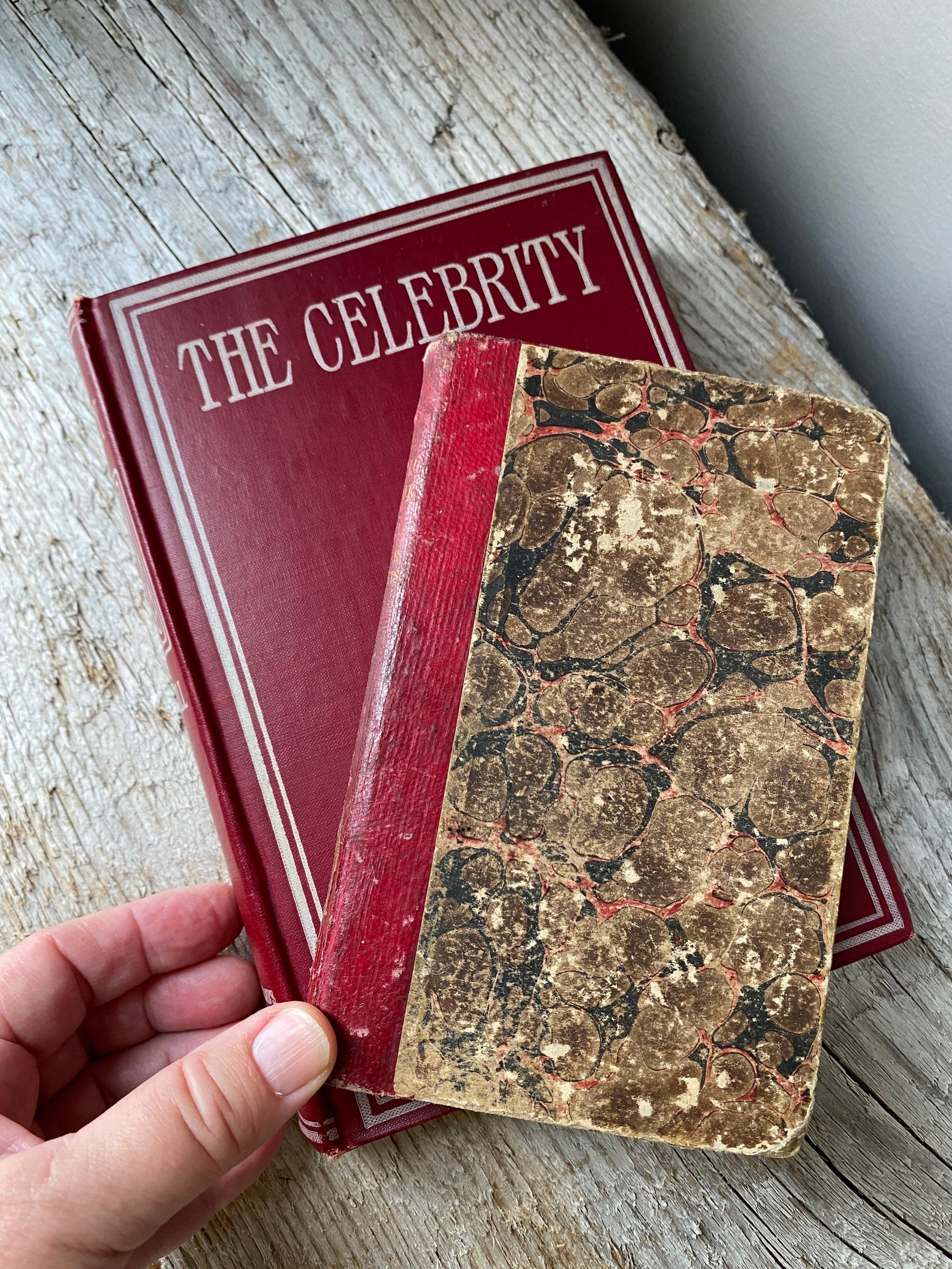 Decorative Book Set With Two Antique Books Perfect for Home Library ...
