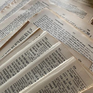 Large 150 Piece Vintage Dictionary Pages Kit for Junk Journaling ...