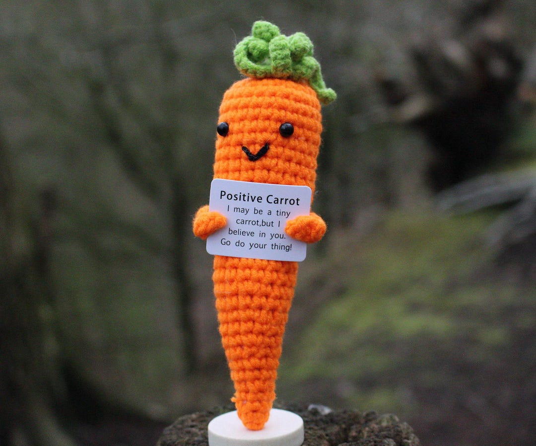 Handmade Crochet Positive Carrot - Etsy