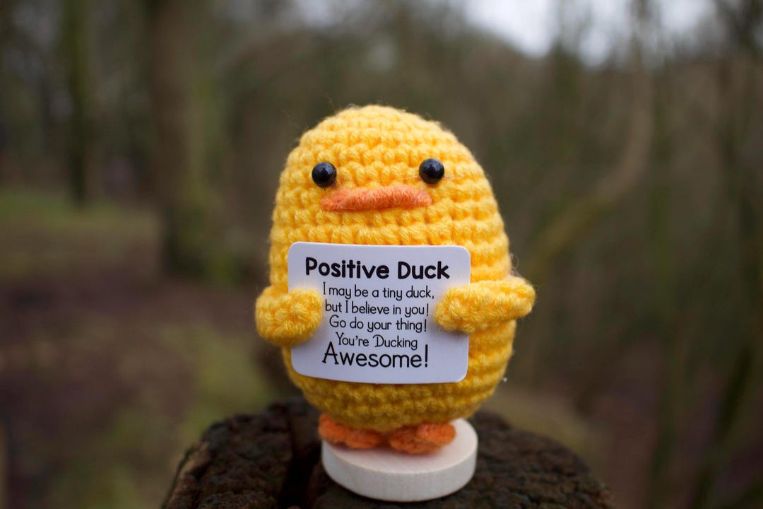 Handmade Crochet Positive Duck - Etsy