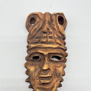 Hand Carved Miniature Wooden Mask Wall Hanging - Etsy