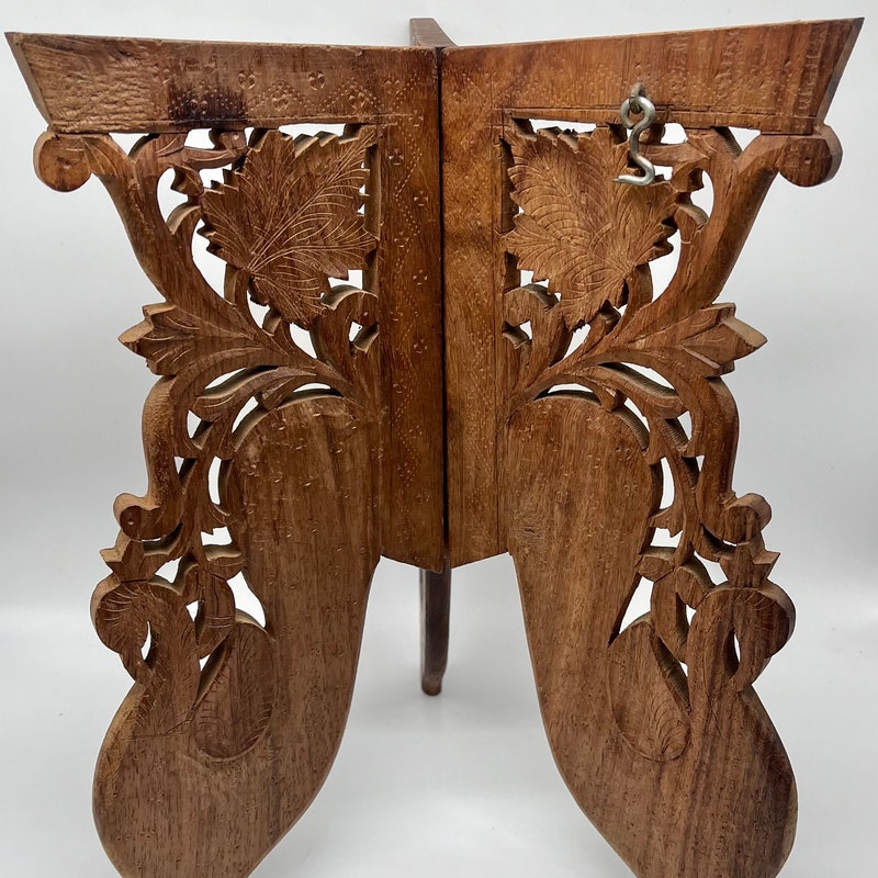 Carved Wood Stand - Etsy