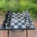 Black and Grey Marble Chess Set - Etsy