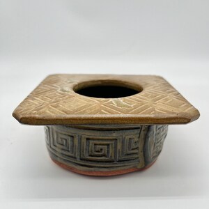 Jonathan Griffith Studio Pottery Greek Key Ikebana Floral Bowl and ...