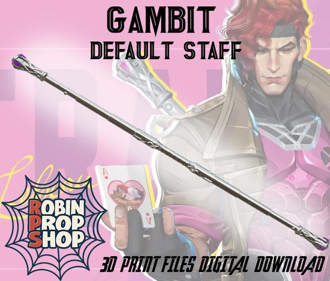 RPS Gambit Staff || Inspired Cosplay STL File for 3D Printing - Etsy UK