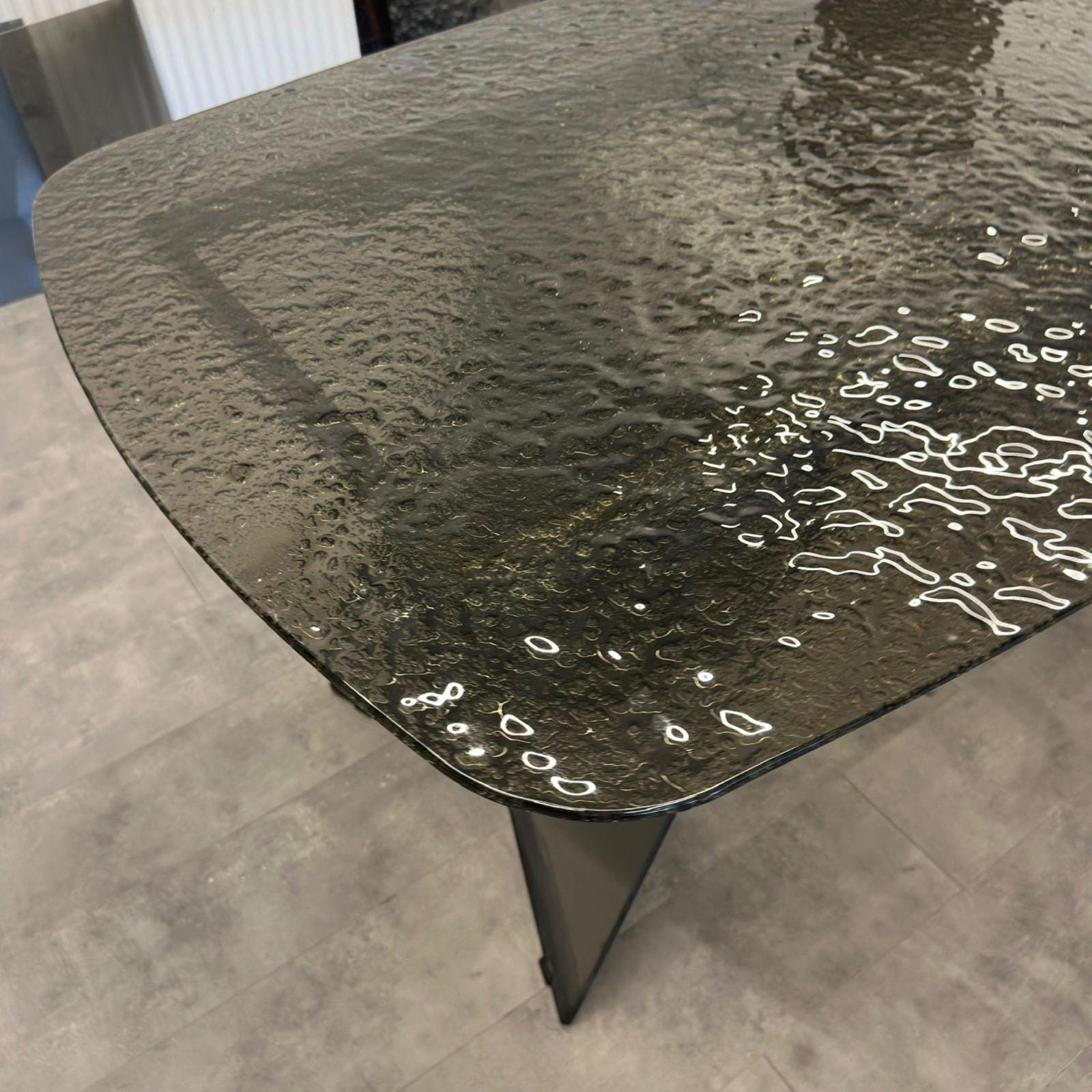 Handmade Ocean Wave Glass Dining Table: Modern Luxury CNC Design - Etsy