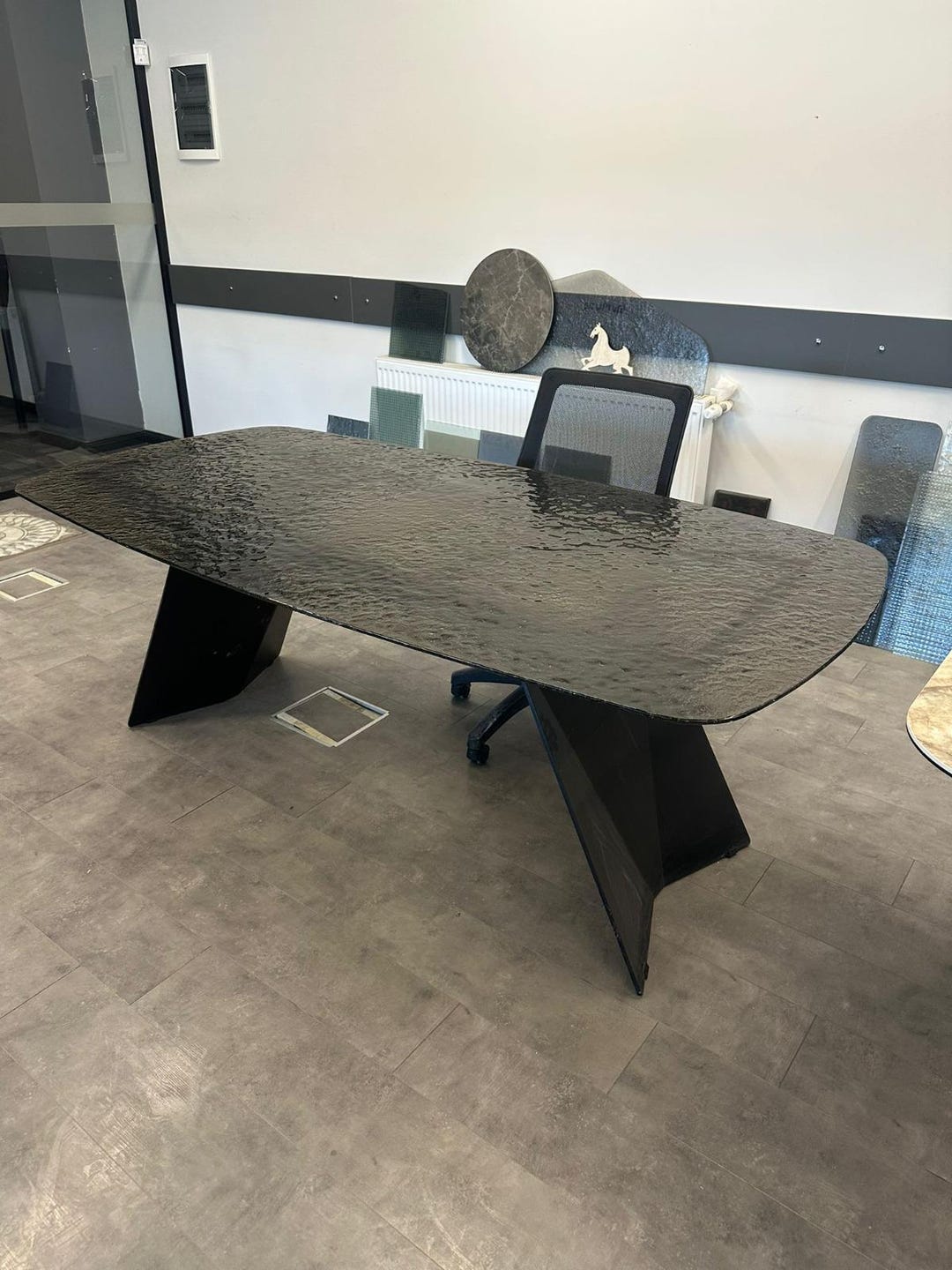 Handmade Ocean Wave Glass Dining Table: Modern Luxury CNC Design - Etsy