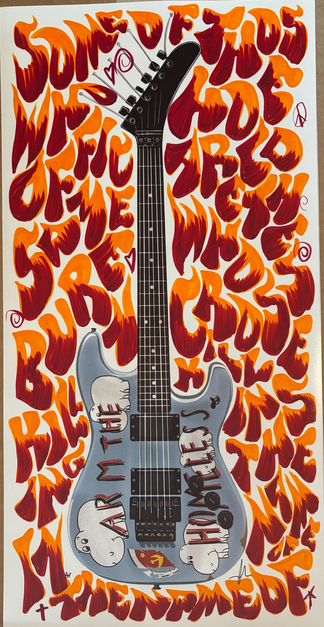 Tom Morello “arm the Homeless” Digital Guitar Art Print One-of-a-kind ...