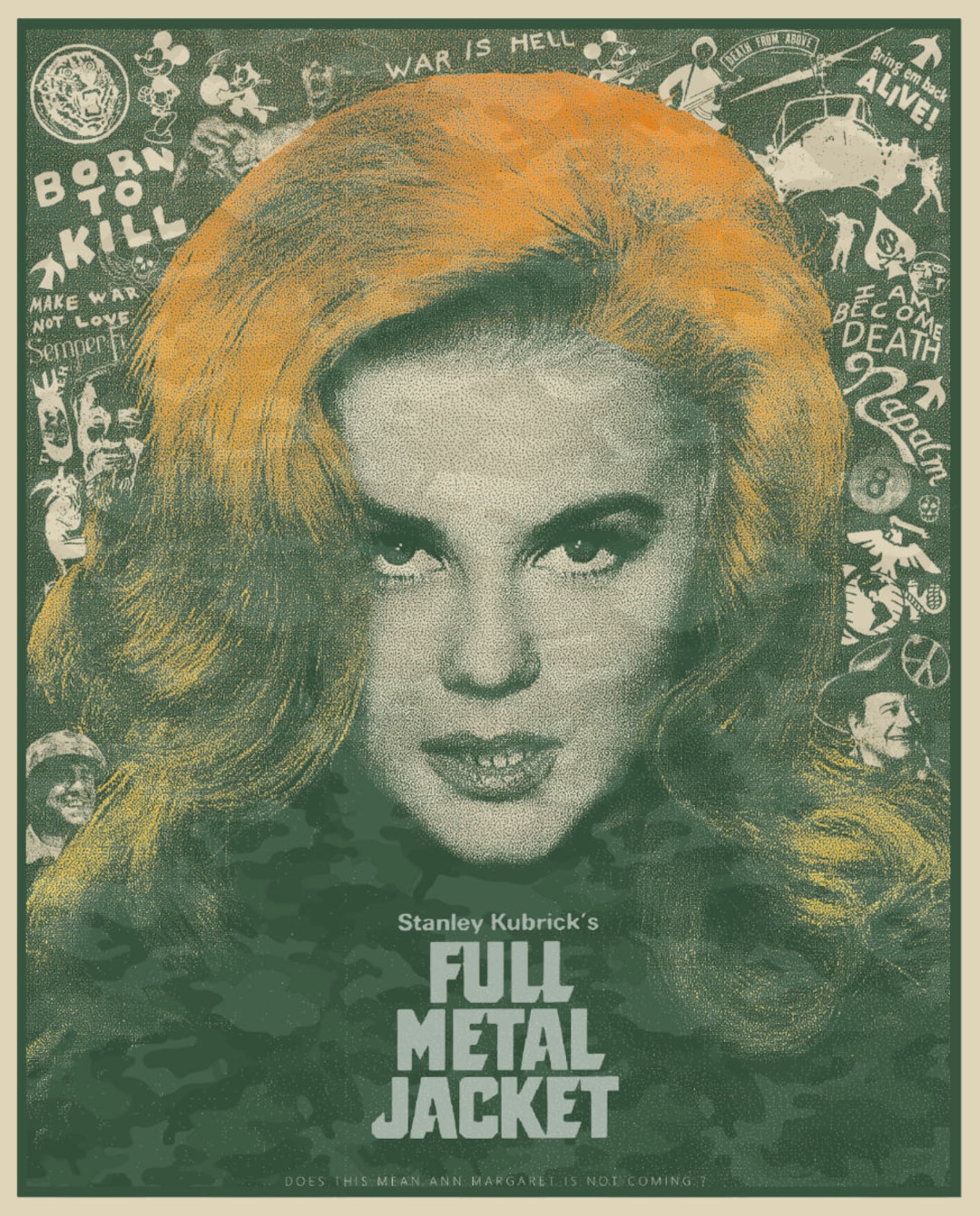 Limited Edition "full Metal Jacket" Themed Screen Printed Poster by ...