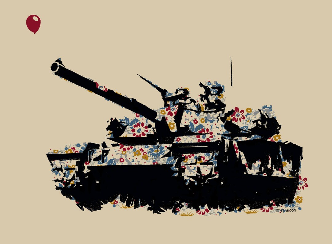 Brian Methe Limited Edition Screen Print Art Print "balloon Tank" 20x26 ...