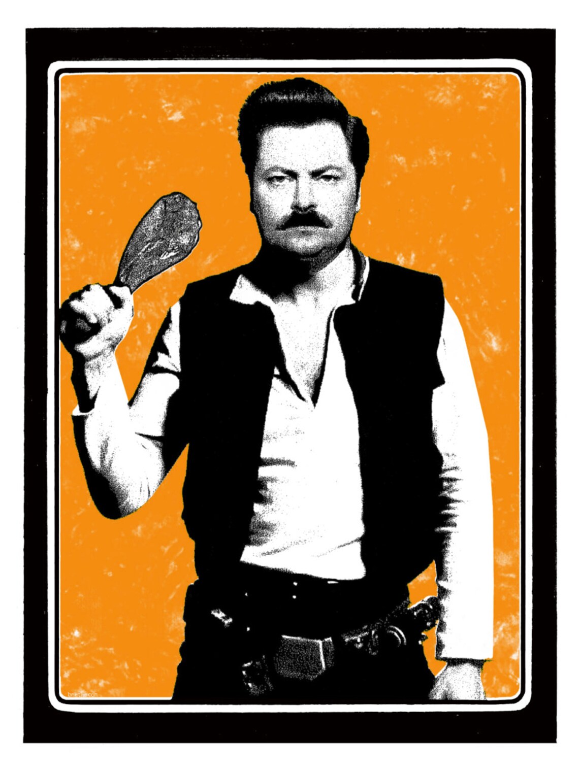 Brian Methe "han Swanson" Screen Print Gallery1988 Idiot Box Show - Etsy