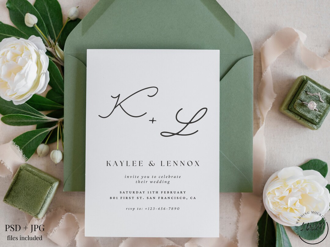 7x5 Invitation Mockup | 5x7 Invite Mockup | Etsy Mockup Invitation ...