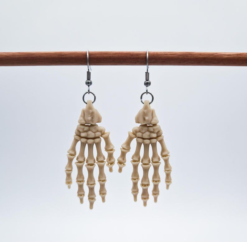 Skeleton Hand Earrings: Gothic Halloween Jewelry - Etsy
