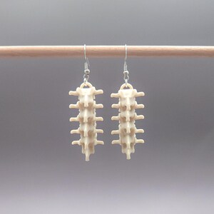 Articulated Spine Earrings | Gothic Vertebra Jewelry | Unique ...