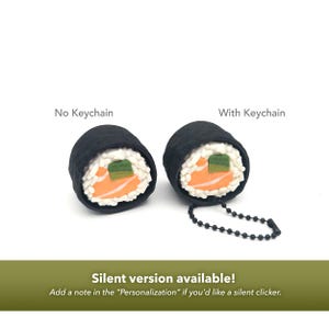 Sushi Fidget Clicker Keychain: Sensory Toy for ADHD & Anxiety Relief - Etsy