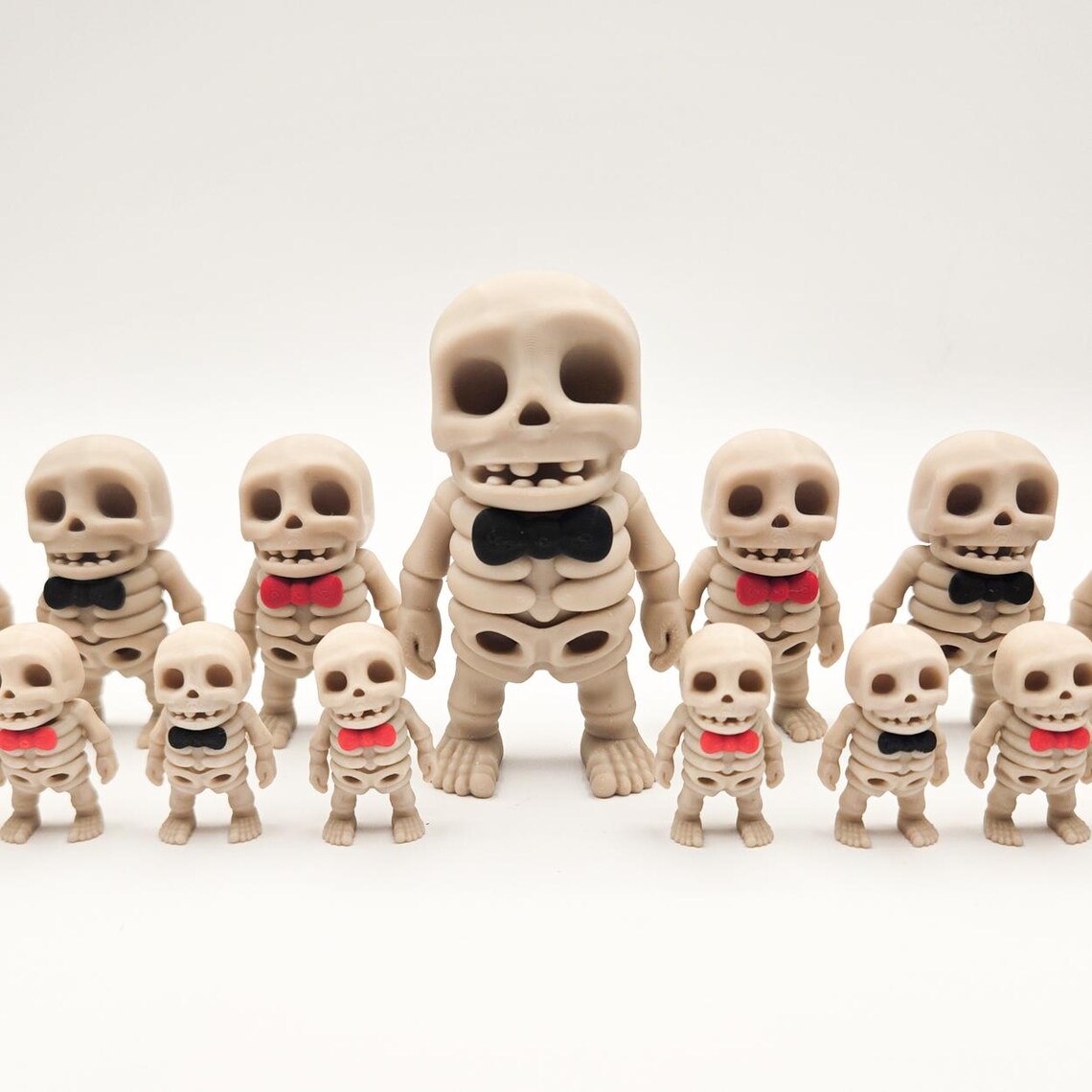 Skeleton Fidget With Bow Tie: Articulated Spooky Halloween Desk Decor ...