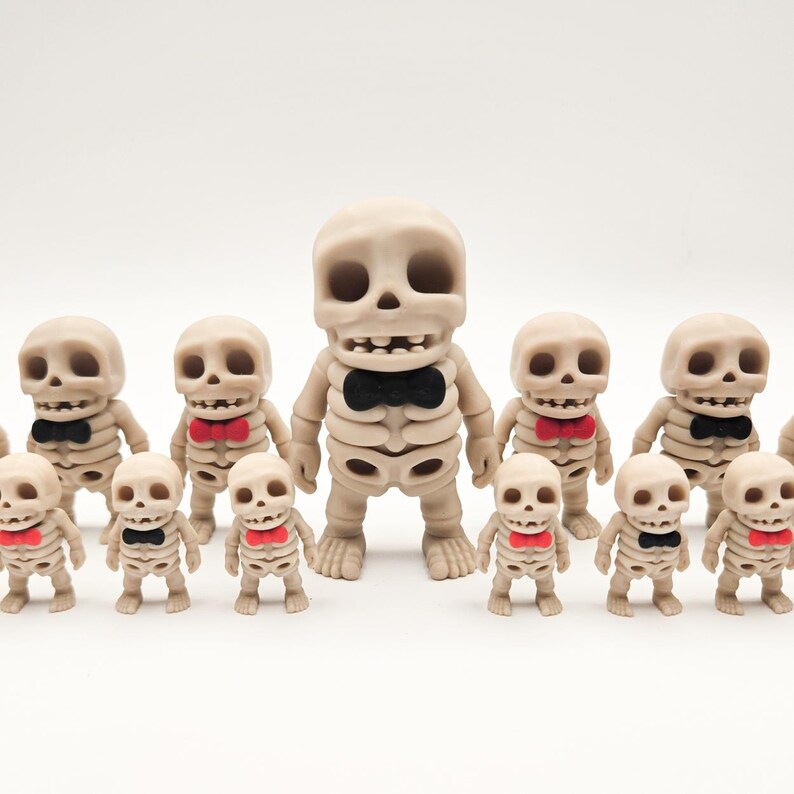 Skeleton Fidget With Bow Tie: Articulated Spooky Halloween Desk Decor ...