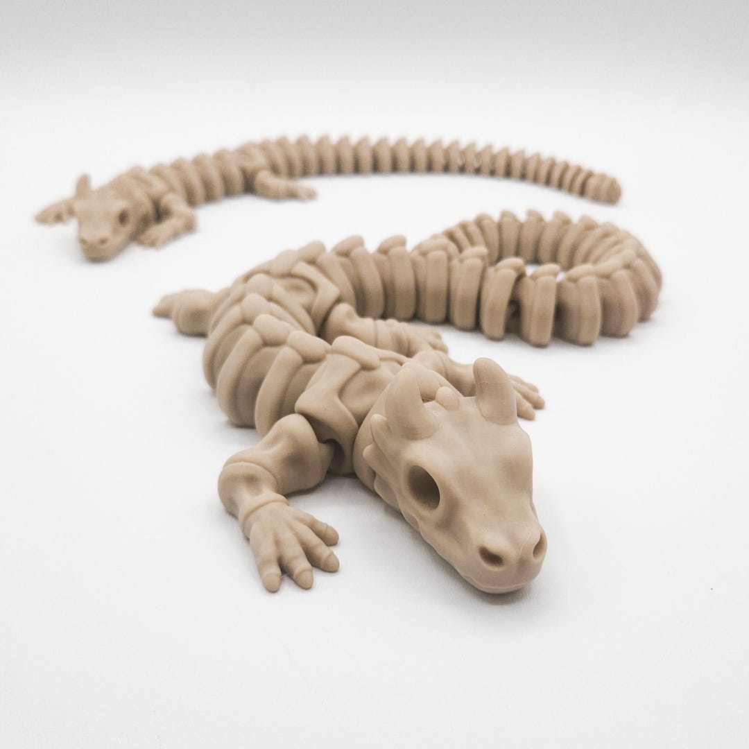 Skeleton Dragon | Articulated Fidget Bone Dragon | Gothic Fantasy Decor ...