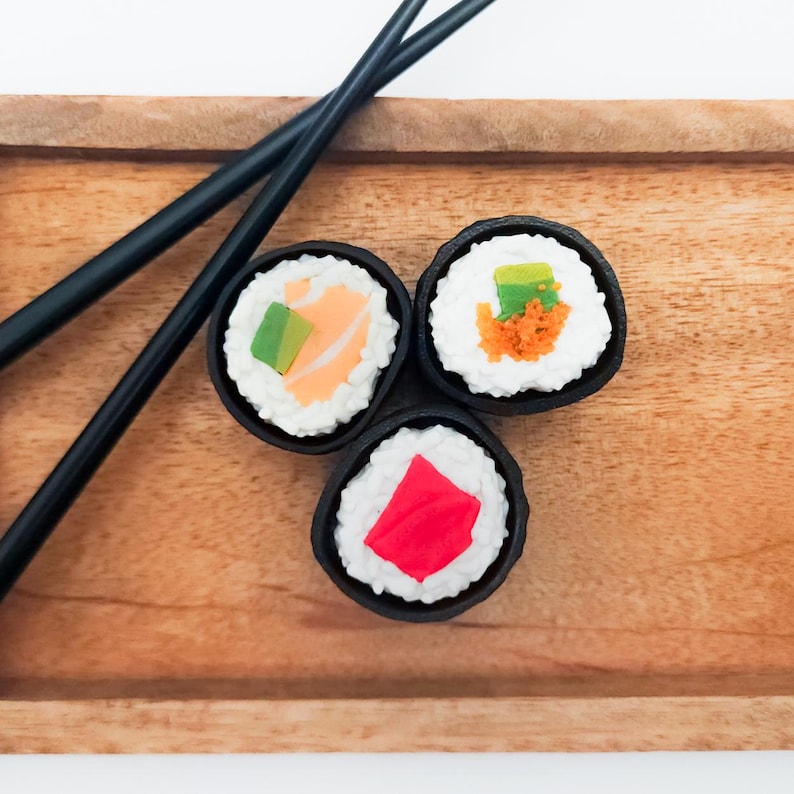 Sushi Fidget Clicker Keychain: Sensory Toy for ADHD & Anxiety Relief - Etsy