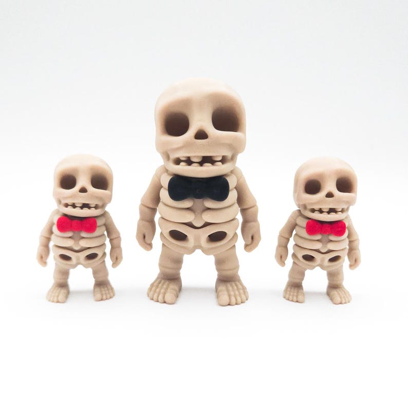 Skeleton Fidget With Bow Tie: Articulated Spooky Halloween Desk Decor ...